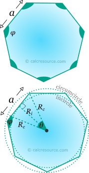 Geometric properties of heptagon || CALC RESOURCE